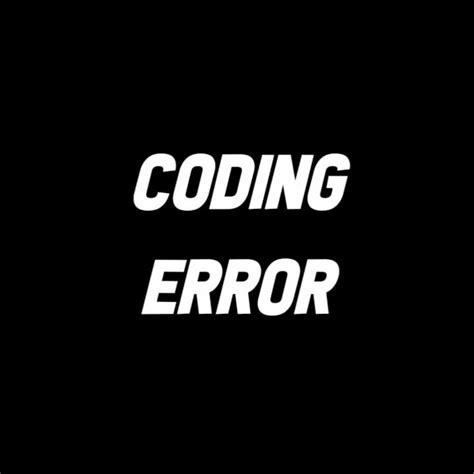 Coding Error Youtube