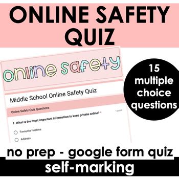 Online Safety Google Form Quiz By Managing In The Middle TPT