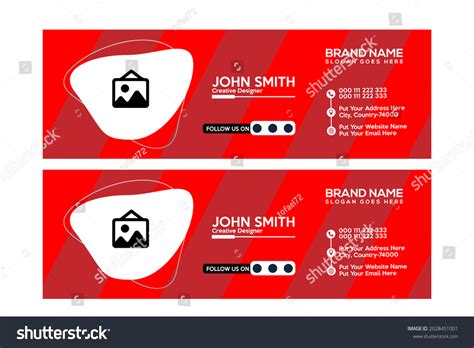 Email Signature Header Design Template Stock Illustration 2028451001 Shutterstock