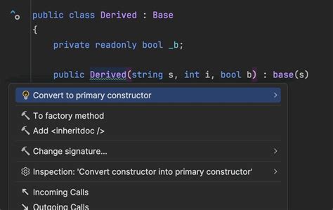 Primary Constructors Using C 12 In Rider And Resharper The Net