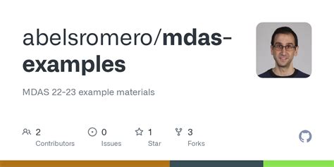 GitHub Abelsromero Mdas Examples MDAS Example Materials