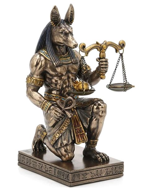 Egyptian God Anubis Kneeling With Scale Veronese Design Trukado