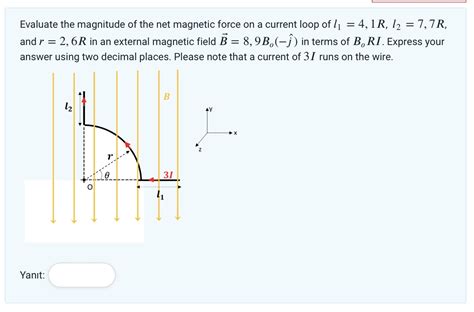 solved evaluate the magnitude of the net magnetic force on a