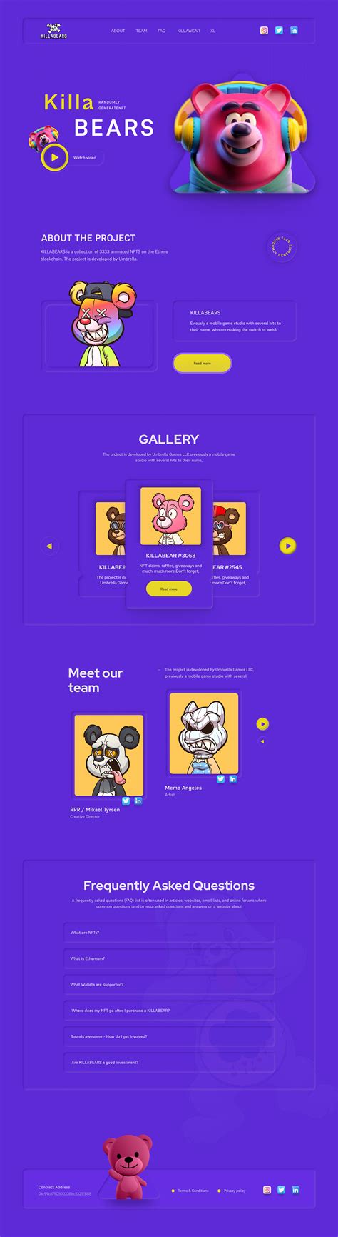 nft landing page design`` behance