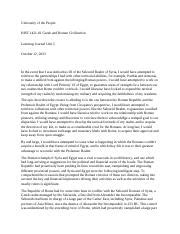 Learning Journal Unit 5 Docx University Of The People HIST 1421 01 Greek And Roman