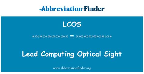 Lcos Significa Plomo Computación Visor óptico Lead Computing Optical