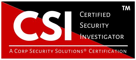 Certified Security Investigator CSI CorpSecurity Shop