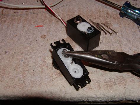modify a futaba s3001 servo for continuous rotation 4 steps instructables