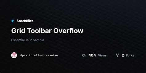 Grid Toolbar Overflow StackBlitz