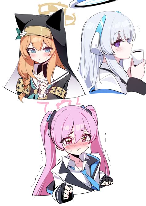 Mari Noa And Koyuki Blue Archive Drawn By Deadnooodles Danbooru