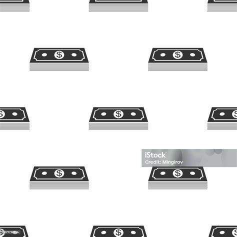 종이 돈을 달러 현금 흰색 바탕에 아이콘 완벽 한 패턴 돈 지폐와 달러 아이콘 스택 빌 통화입니다 평면 디자인입니다 벡터 일러스트 레이 션 금고 보안 장비에 대한 스톡 벡터