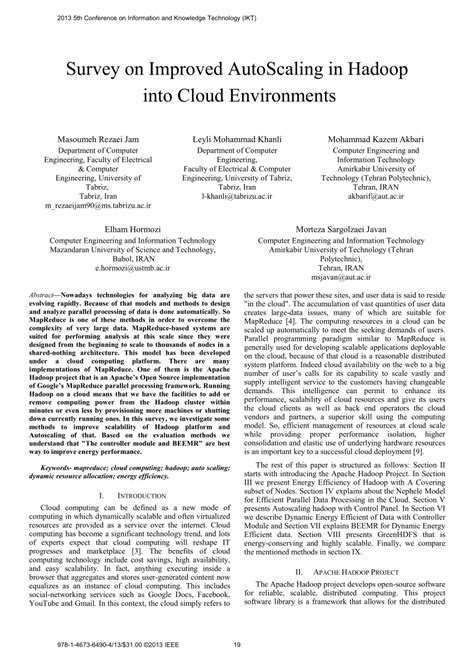 Pdf Survey On Improved Autoscaling In Hadoop Into Cloud Environments