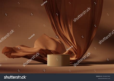 3d 연단 갈색 배경을 표시합니다 고급스러운 스톡 일러스트 2313437341 Shutterstock