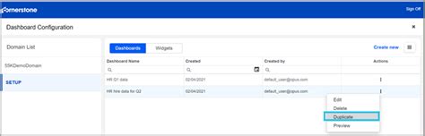 Duplicate A Dashboard