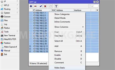 Mikrotik Address List Arp Eqpassl
