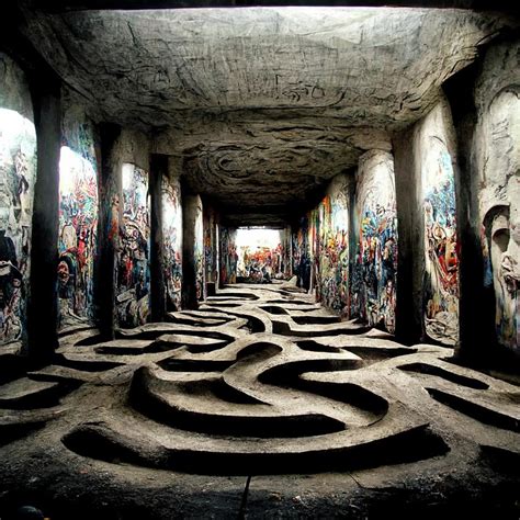 graffiti labyrinth digital art by gnu attitude pixels