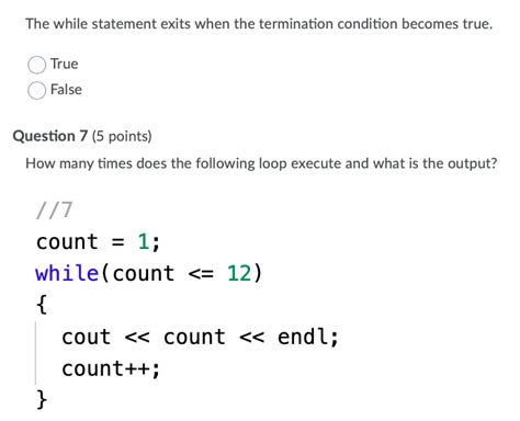 Solved The While Statement Exits When The Termination
