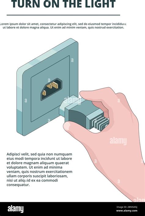 Electric Socket Activate Business Concept Of Electric Plug Connections With Place For Your Text