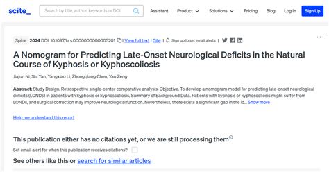 A Nomogram For Predicting Late Onset Neurological Deficits In The