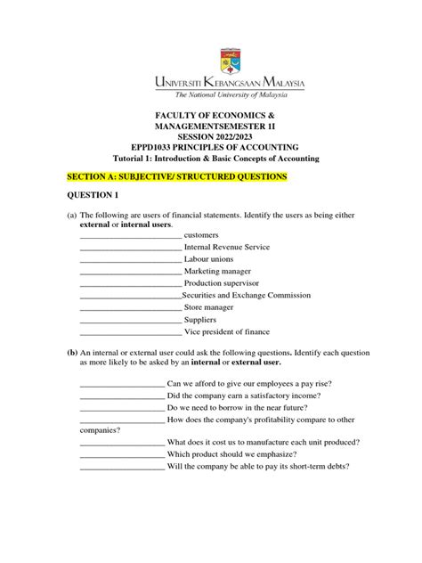 tutorial 1 basic concepts of accounting pdf equity finance expense