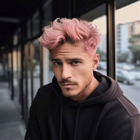 40 Pink Hair Men Styles