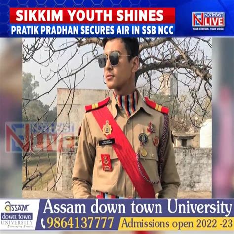 Sikkim Youth Pratik Pradhan Secures All India Rank 7 In Ssb Ncc 22