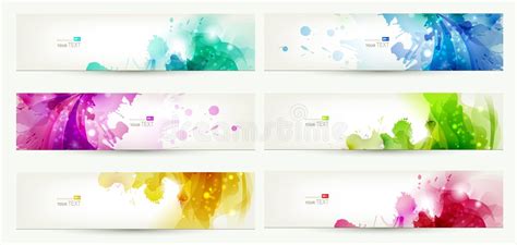 Set Of Abstract Colorful Web Headers Stock Vector Illustration Of Artistic Creative 21274108