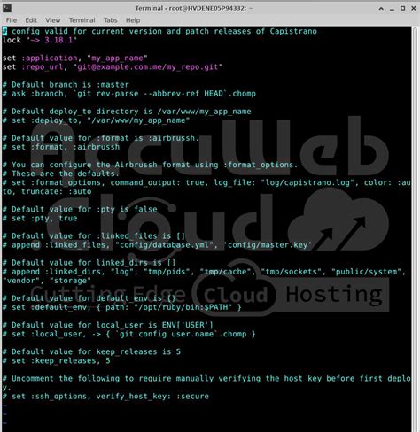 deploy apps with capistrano accuweb cloud guide