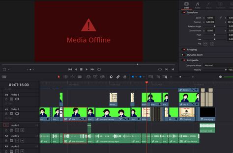 says media offline when not r davinciresolve