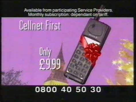 🎄cellnet First🎄 Mobile Phone Advert December 1998 Uk Television