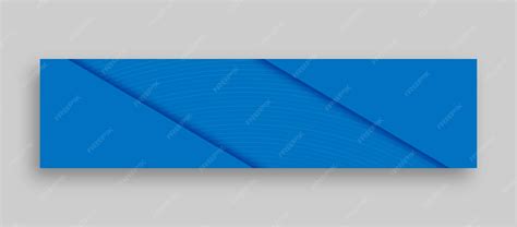 Абстрактный синий дизайн баннера Linkedin Премиум вектор