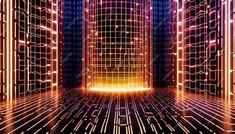 Binary Cyberspace Tech Cyber Grid Connect System Future Futuristic Glow Network Science