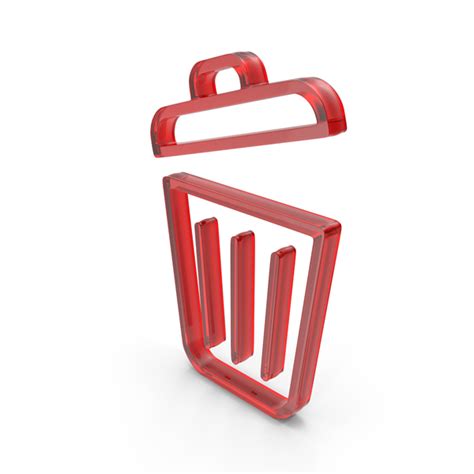 Red Glass Open Recycle Bin Symbol PNG Images PSDs For Download PixelSquid S119253212