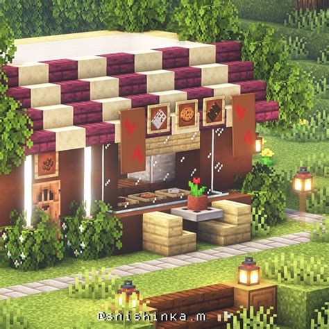 Minecraft Chocolate 🍫 Shop Restaurant Store House Aesthetic Build