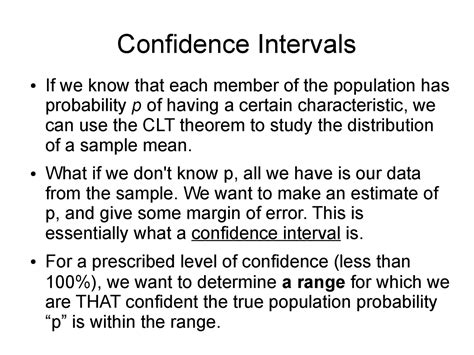 Confidence Intervals Schemes And Mind Maps Calculus Docsity