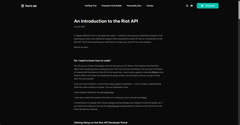 An Introduction To The Riot Api Itero League Of Legends Ai Coach