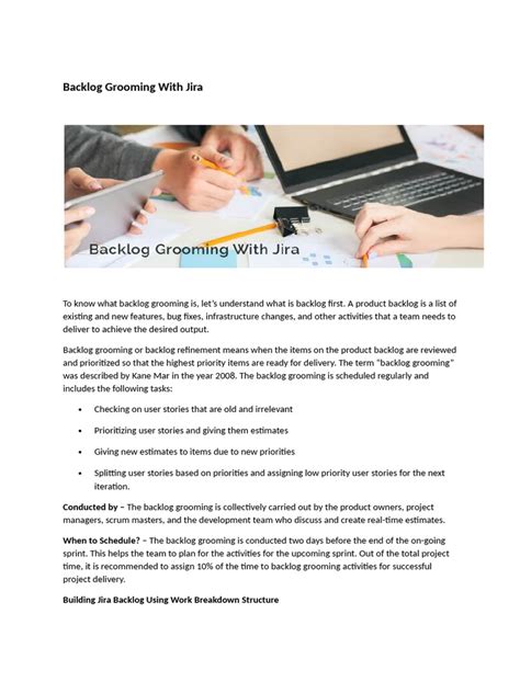 Backlog Grooming With Jira Pdf Scrum Software Development Software Development Process