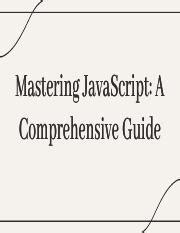 Javascript Mastery Comprehensive Guide To Key Concepts Course Hero