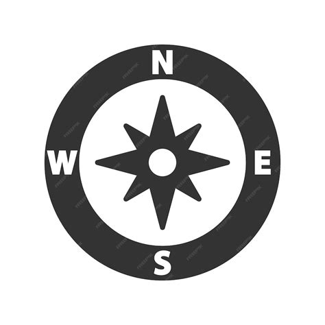 Premium Vector Navigation Compass Icon
