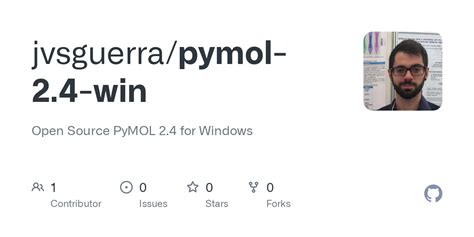 Github Jvsguerrapymol 24 Win Open Source Pymol 24 For Windows