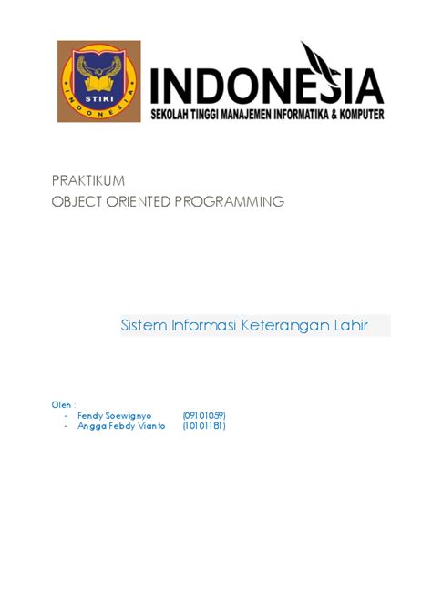 Pdf Aplikasi Keterangan Kelahiran Menggunakan Java Netbean