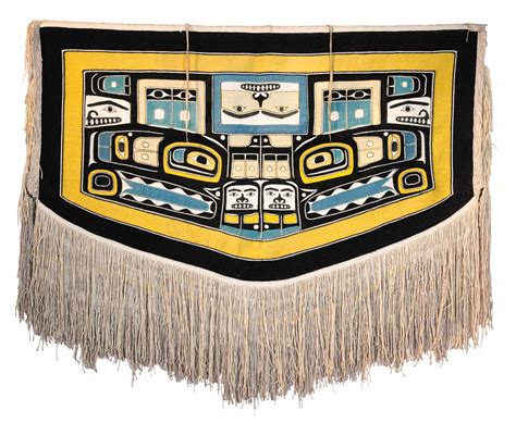 This Tlingit Chilkat Ceremonial Dance Blanket Design Represents A Killer Whale Pacific