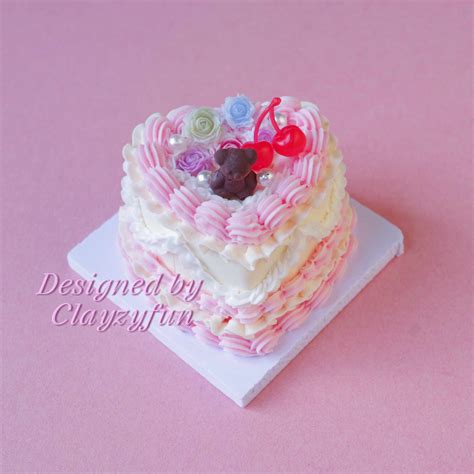 Elegant Teddy Bear And Cherry Mini Cake Set Delightful Crafting Fun