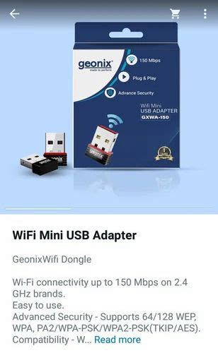 Geonix Wifi Mini Usb Adapter Model Name Number Gxwa 150 At ₹ 125 Piece In New Delhi