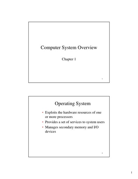 Pdf Computer System Overview Chapter 1 1 Operating System Exploits