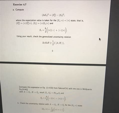 Solved Exercise 4 7 A Compute Where The Expectation Value