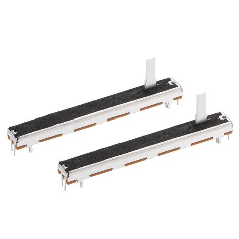 Uxcell Pcs Fader Variable Resistors Mixer Mm Straight Slide Potentiometer B K Ohm Linear