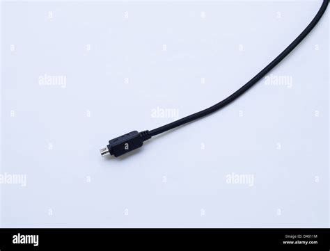 Black Usb Cable Isolated On White Background Stock Photo Alamy