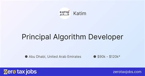 Principal Algorithm Developer At Katim