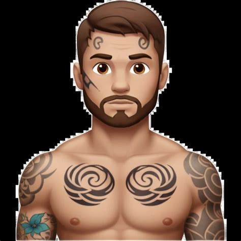 Tattoo Man White Skintonebrown Hair Tattoos On Face More Visible